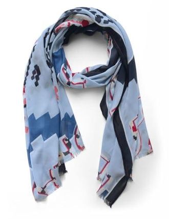 Cecil B572712 &Eacute;charpe imprim&eacute;e, Bleu Clair Frais, A Femmes