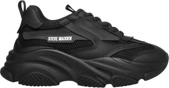 Steve Madden Possession-E Sneaker f&uuml;r Damen, Klobige Plattform (Schwarz)