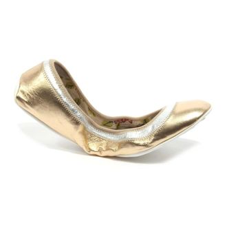 Car Shoe Silberne Ballerina Schuhe aus Nappaleder - - Shoes - Damen - Gelb - 36 1/2 EU