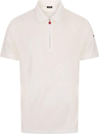 Kiton Homme, Tops, Beige, Taille: 2XL Polo Zipp&eacute; en Coton
