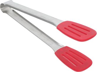 Amosfun Hitzebeständige Silikonzange Küchenutensil Mit Robustem Edelstahlgreifer Rutschfest Und Schonend Für Antihaftbeschichtete Pfannen Für Grillfleisch Sal