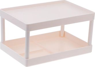 BESTONZON Healeved Verdicktes Desktop Organizer Regal aus Wei&szlig;em PP Kompakter Tisch Aufbewahrungshalter f&uuml;r B&uuml;ro und Schreibtischutensilien Abnehmbares Ablagefa