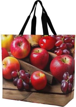 Generic Fruits Sur Bois Sac A Main Femmes L&eacute;ger Tote Bag Imperm&eacute;able Sac &Agrave; Bandouli&egrave;re Pour Voyage Universit&eacute; Plage