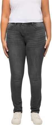 Ulla Popken Jean Skinny Sarah, Slim 5 Poches, Taille Haute Pantalons, Gris Denim, 42W / 32L Femme