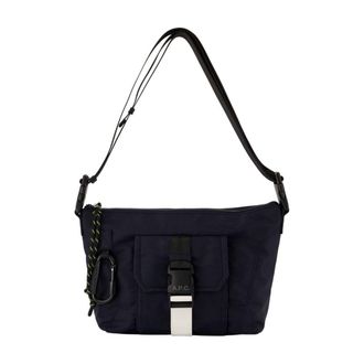 A.P.C. Mens Trek Crossbody Bag Navy Synthetic
