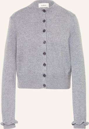 BA&SH Ba&Sh Strickjacke Karante Mit R&uuml;schen grau