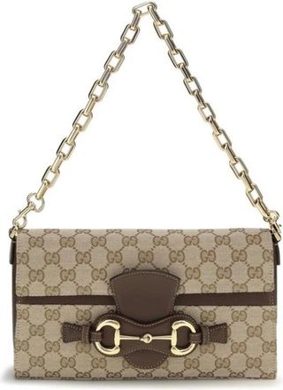 Gucci Horsebit Schultertasche - - Bags - Damen - Beige - ONE SIZE