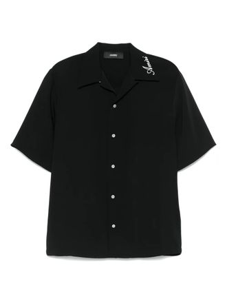 Amiri Hemd mit Logo-Stickerei - Schwarz