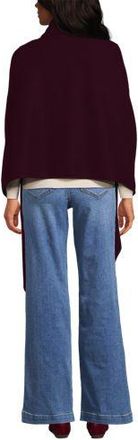 Lands End Großer CashTouch Cape-Schal, Damen, Größe:null regular, Rot, Polyester, by Lands End