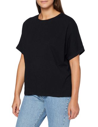 Benetton (Z6ERJ) Damen T-Shirt, Nero 100, M