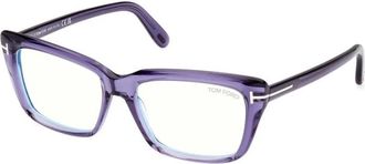 Tom Ford Femme, Accessoires, Violet, Taille: 56 MM Cat-Eye Optical Frame