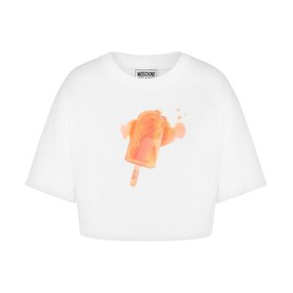 Moschino Femme, Tops, Blanc, Taille: 36 FR T-Shirt &Eacute;l&eacute;gant
