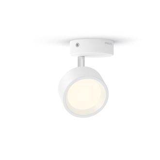 Philips Bracia 1-er LED Spot (5,5 W), einflammiger Wandspot mit warmwei&szlig;em Licht, energiesparende Raumbeleuchtung mit langer Nutzlebensdauer, wei&szlig;
