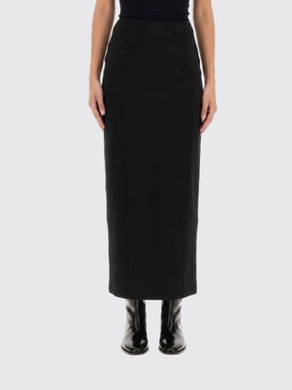 Jil Sander Jupe crayon midi en laine vierge stretch &agrave; taille haute