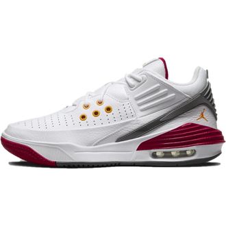 Nike Nike Herren Jordan Max Aura 5 Basketballschuh, White/Vivid Orange-Cardinal Re, 44.5 EU