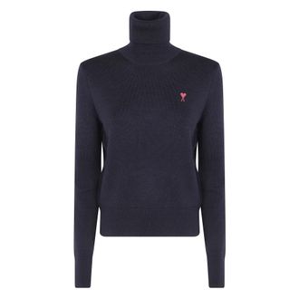 Ami Rollkragenpullover - - Knitwear - Damen - Schwarzk - S