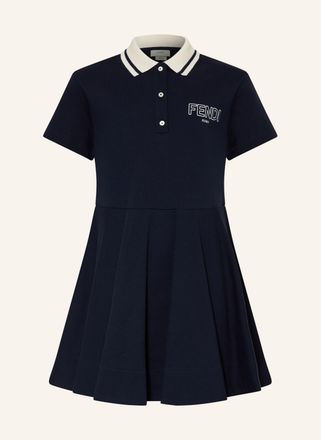Fendi Piqu&eacute;-Polokleid blau