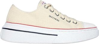 Skechers Cordova Sneaker f&uuml;r Damen, Canvas, Plattform-Absatz (Naturwei&szlig;)