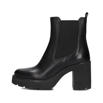 Unisa Schwarze Chelsea Boots mit Blockabsatz - - Shoes - Damen - Schwarzk - 39 EU