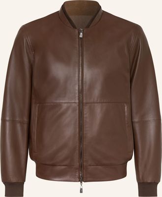 Corneliani Corneliani Lederblouson Zum Wenden braun