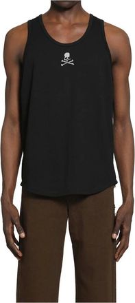 MASTERMIND WORLD Homme, Tops, Noir, Taille: S Swarovski Crystals Loopwheel Tank