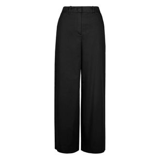 Bomboogie Femme, Pantalons, Noir, Taille: 44 FR Pantalon Palazzo en satin de coton