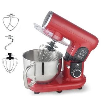 Senya Cook&Pastry SYCP-M052 Multifunktions-K&uuml;chenmaschine, 5 l, 6 Geschwindigkeiten, Boost-Funktion, 3 Zubeh&ouml;rteile, 800 W