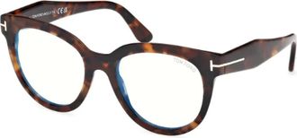 Tom Ford Blue Block Butterfly Opticals - - Accessories - unisex - Braun - 52 MM