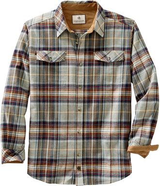 Legendary Whitetails Herren Legend&auml;res Flanellhemd Hemd mit Button-Down-Kragen, Helles Sequoia Sky Plaid, XL Gro&szlig; Tall
