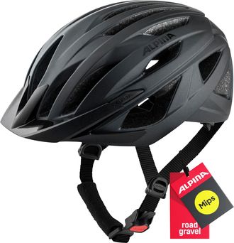 Alpina Delft MIPS - Sicherer, Leichter & Individuell Anpassbarer MIPS Fahrradhelm f&uuml;r Erwachsene, optimaler Schutz durch MIPS, Black matt, M (51-56 cm)