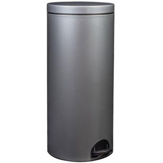 Rossignol Poubelle Elora 30l gris m&eacute;tal