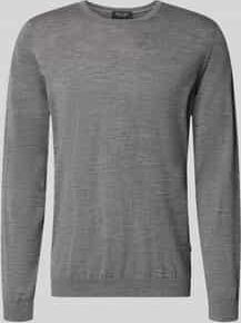 Maerz Strickpullover aus Schurwolle mit Rundhalsausschnitt