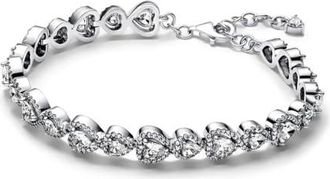 Pandora Timeless 593655C01-18 Bracelet couronne de rayons en argent sterling avec zircone 18 cm, 18 cm, Argent sterling, Oxyde de zirconium