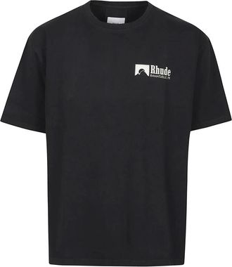 Rhude Homme, Tops, Noir, Taille: M T-Chemises