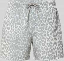 Jack & Jones Regular Fit Badeshorts mit Allover-Animal-Print Modell Maui