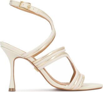 Kazar Femme, Chaussures, Blanc, Taille: 41 EU Kazar Sandales blanches et dor&eacute;es en cuir