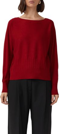 s.Oliver Black Label s.Oliver Feinstrick-Pullover mit Strukturmuster am Saum