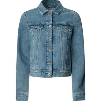 Pepe Jeans London Damen Slim Jacket Jacke, Blau (Denim-MS4), M