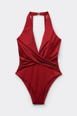 Calzedonia Badeanzug Shiny Satin Rot