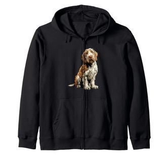 Whyitsme Design Orange und Wei&szlig; Spinone Italiano Hund Illustration Kapuzenjacke
