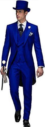 Frank Hommes Beau 3 Pi&egrave;ces Tailcoat Suit Set Costume Business pour Les Hommes Tenue de Mariage Formel 2019