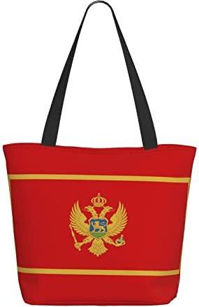 AOOEDM Drapeau du Mont&eacute;n&eacute;gro Sac &agrave; provisions pour femme 13 x 11 x 7 pouces. Le cadeau parfait pour la Saint-Valentin. Cest de la Saint-Valentin pour maman, 