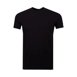 Dsquared2 Schwarzes T-Shirt mit kurzen &Auml;rmeln Urbaner Stil - - Tops - Herren - Schwarzk - XL