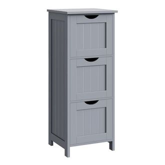 Woltu Meuble Salle de Bain, Commode Salle de Bain, Meuble de Rangement, avec 3 Tiroirs, 32 x 30 x 81 cm, Armoire Rangement, pour Salon, Salle &agrave; Manger, Cuis