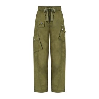 Ganni Duchesse Pants - - Trousers - Damen - Gr&uuml;n - XS