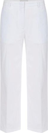 Iceberg Femme, Pantalons, Blanc, Taille: 38 FR Pantalon coupe droite en popeline de coton