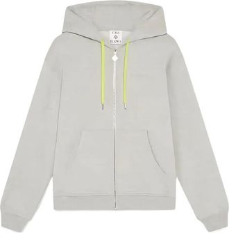 Casablanca drawstring hooded hoodie - Grau