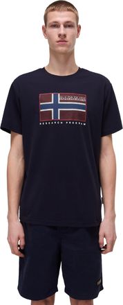 Napapijri Herren,Kurzarm-T-Shirt Semiles,Dunkelblau,3XL
