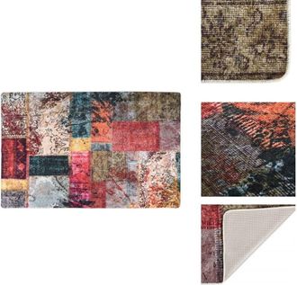 vidaXL Vidaxl - Tapis lavable antid&eacute;rapant Patchwork 80x150 cm Multicolore - Tapis Design - Tapis Multicolore - Tapis Salon - Tapis Chambre - Tapis Entr&eacute;e