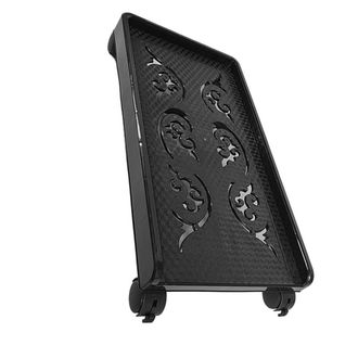 Hemobllo Computer Tower St&auml;nder mit Rollen Stabiler CPU Halter aus Kunststoff und Metall 46x24,5x8cm Flexibel f&uuml;r Teppich Schreibtisch